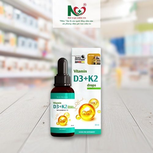 Nhà thuốc Nhân văn. VITAMIN D3 + K2 DROPS - bổ sung Vitamin D3 và K2, hỗ trợ tăng cường hấp thu ...
